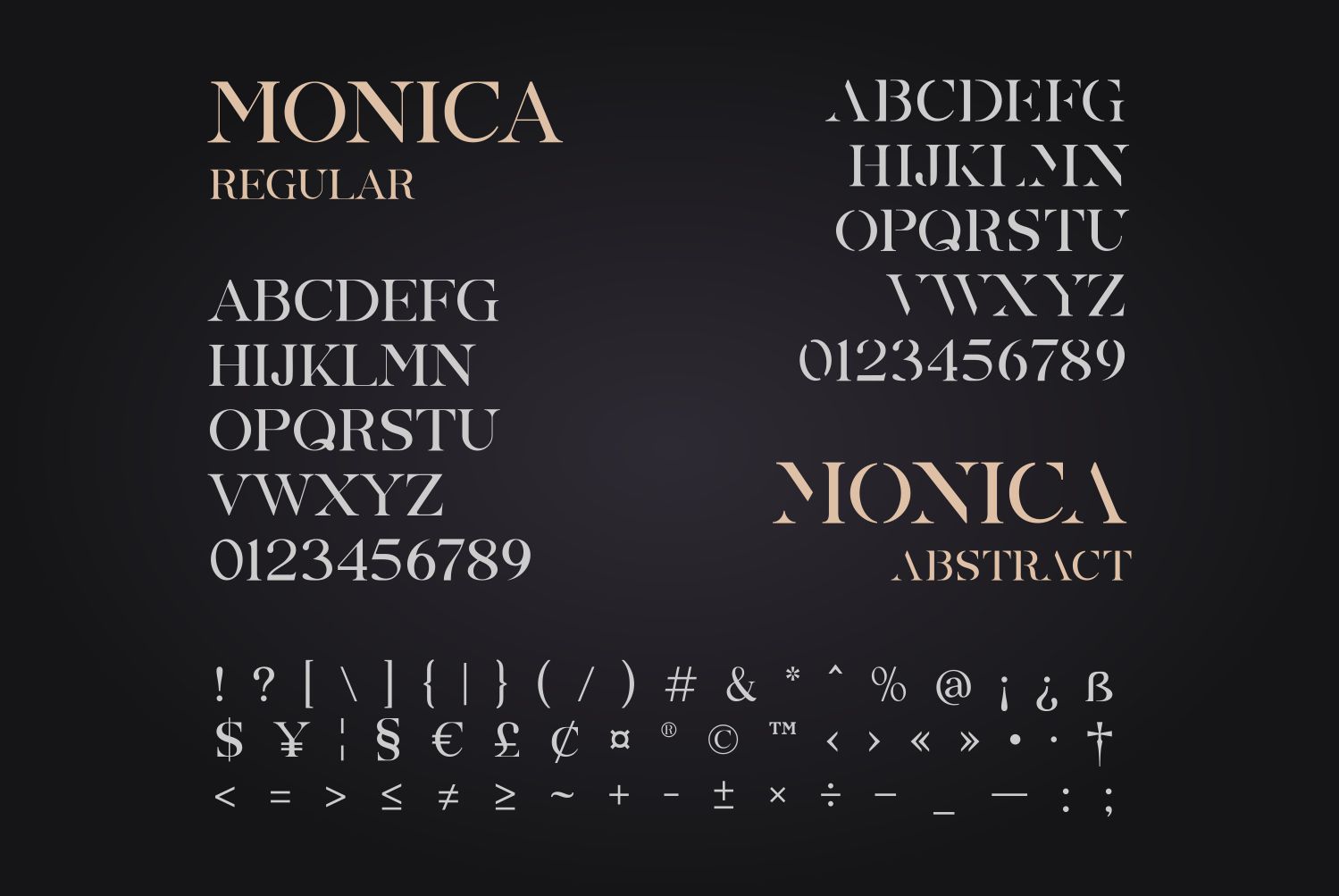 Monica Allcaps, Fonts | GraphicRiver